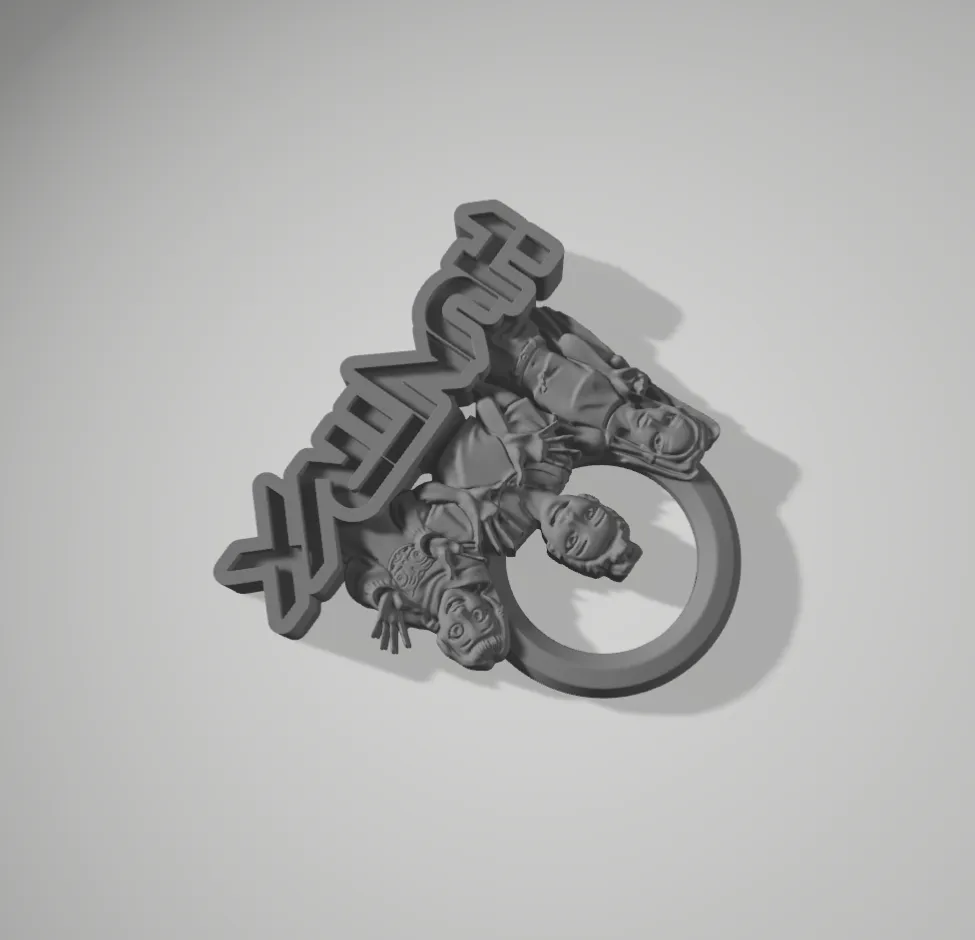 huntrix kpop demon hunters hi fans keychain ring by Tasty Voxels ...