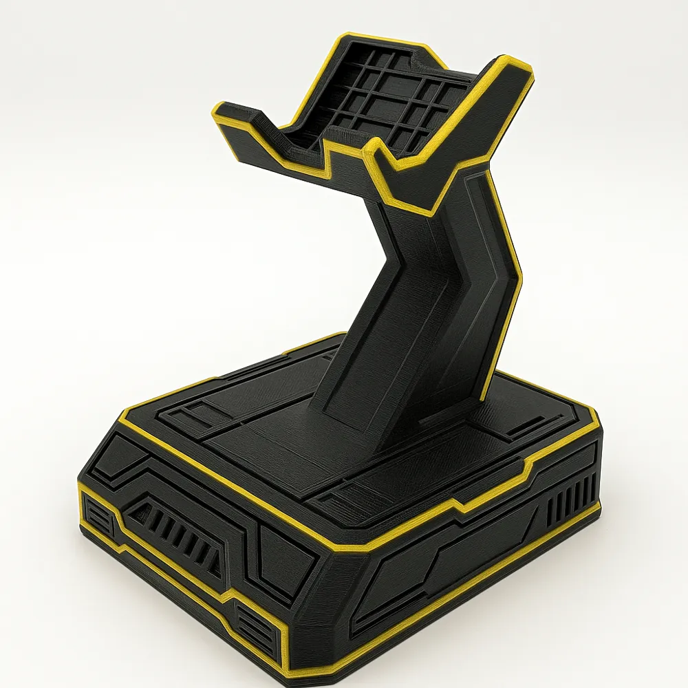GridLock – Cyberpunk Controller Stand - Free 3D Print Model - MakerWorld