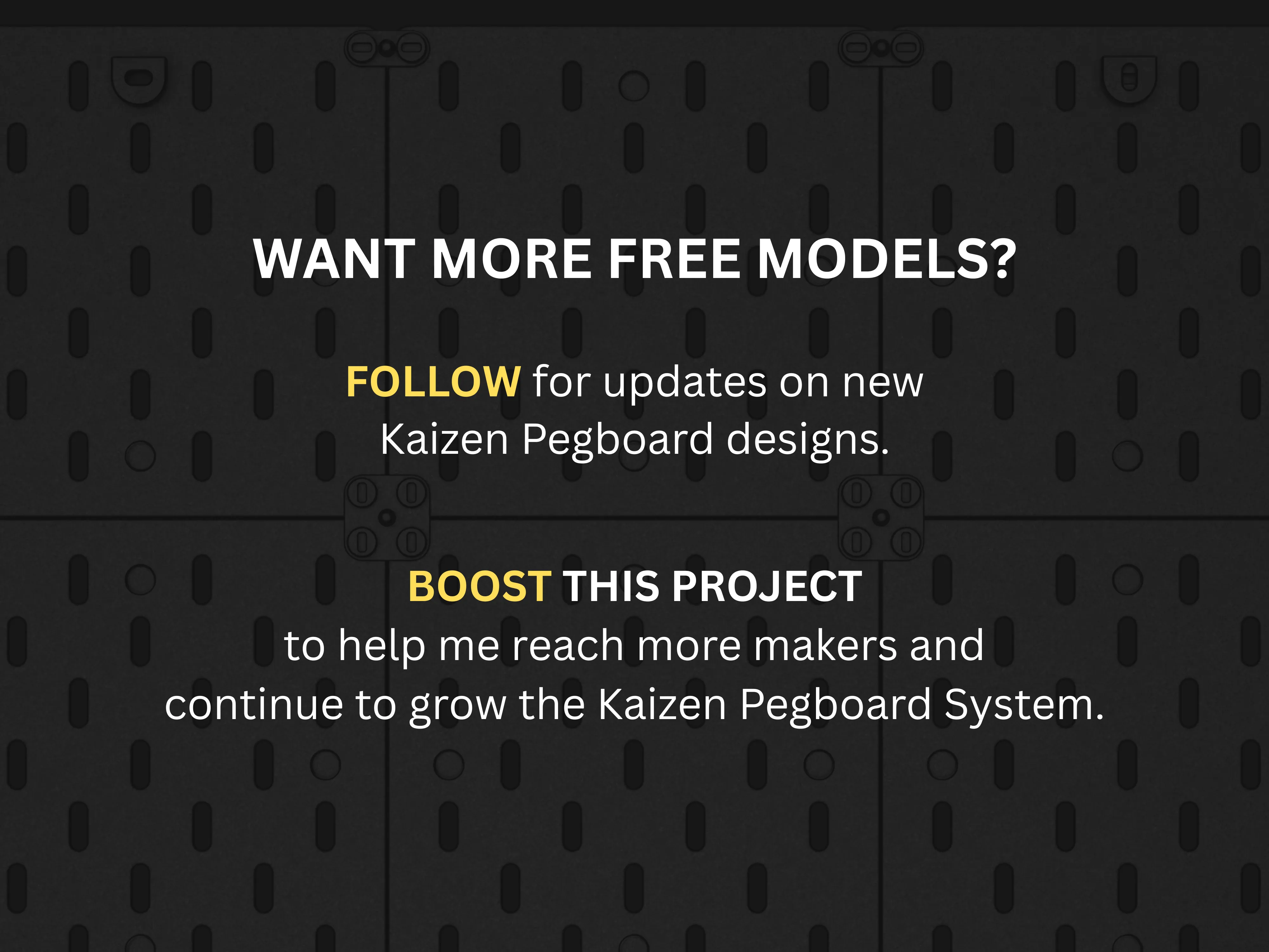 KAIZEN PEGBOARD Modular System - SKÅDIS compatible - Free 3D Print ...