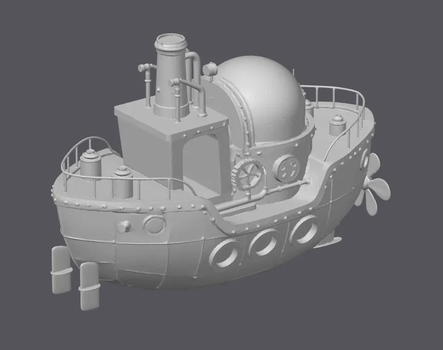 Benchy Nautilus: brass dreams in a pressure hull Remixed by Andypaper MakerWorld: Download Free ...
