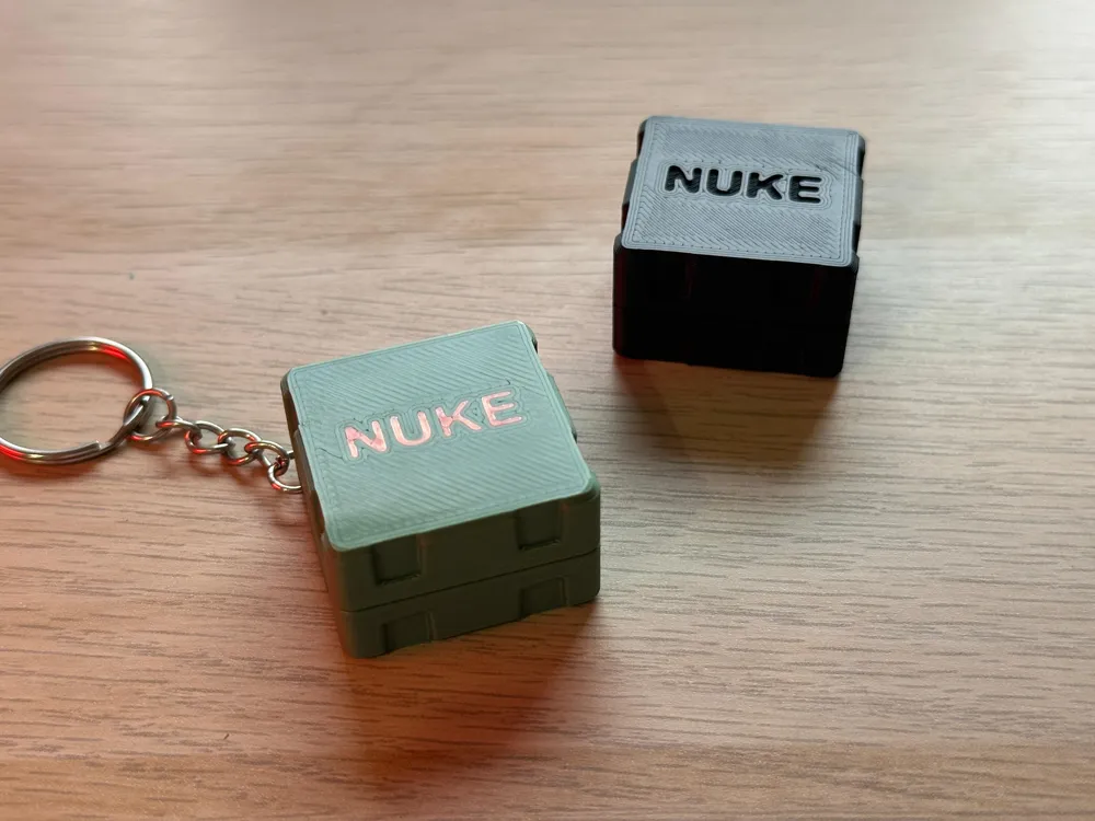 NUKE Button - Keychain by Brana 3D MakerWorld: Download Free 3D Models
