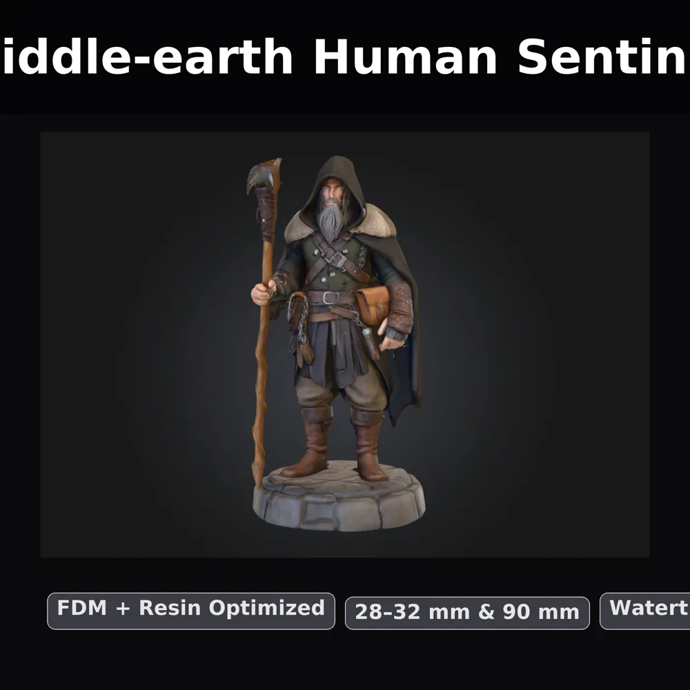 Middle-earth Human Sentinel by webgrafix MakerWorld: Download Free 3D ...