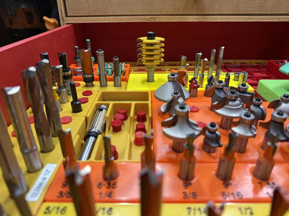 Gridfinity Router Bit storage trays Remixed by Darrens_Workshop MakerWorld: Download Free 3D Models