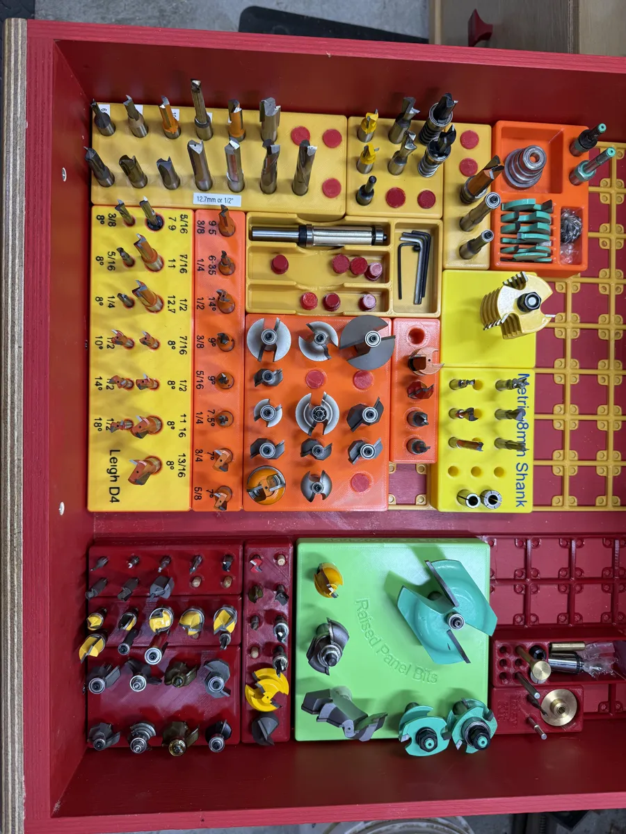 Gridfinity Router Bit storage trays Remixed by Darrens_Workshop ...