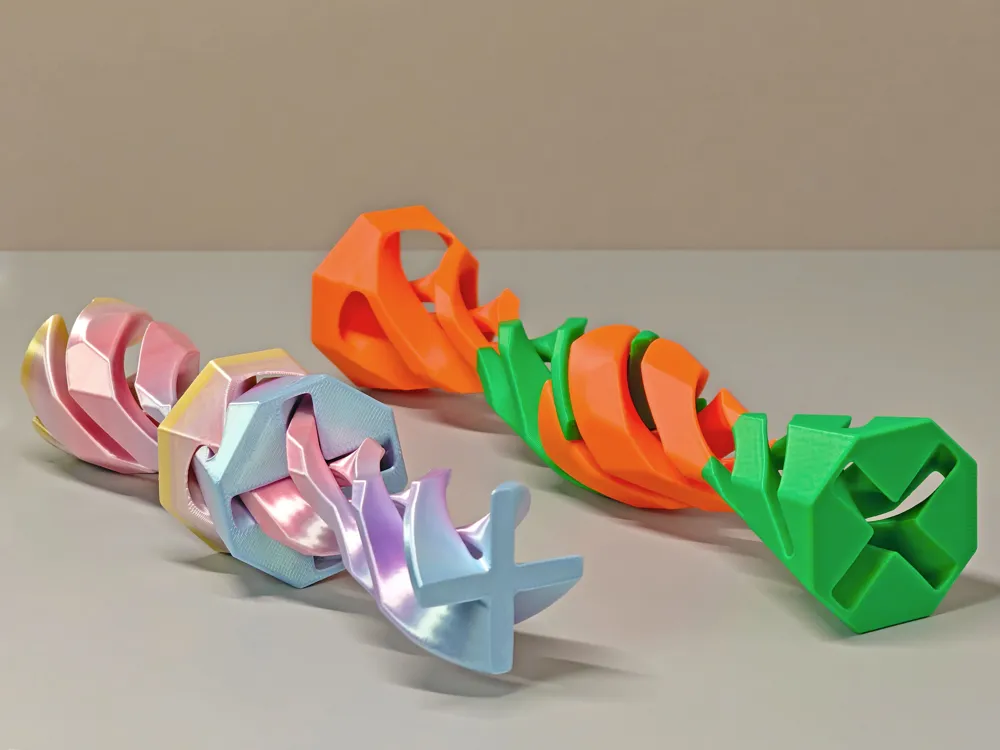 Print in Place Repeatable Spiral Square Cone Fidget Toy TD1 Square Cone ...