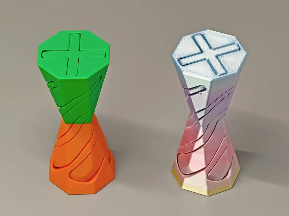 Print in Place Repeatable Spiral Square Cone Fidget Toy TD1 Square Cone ...