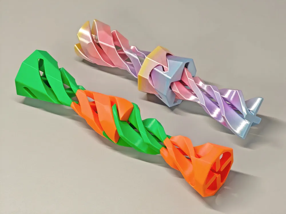 Print in Place Repeatable Spiral Square Cone Fidget Toy TD1 Square Cone ...