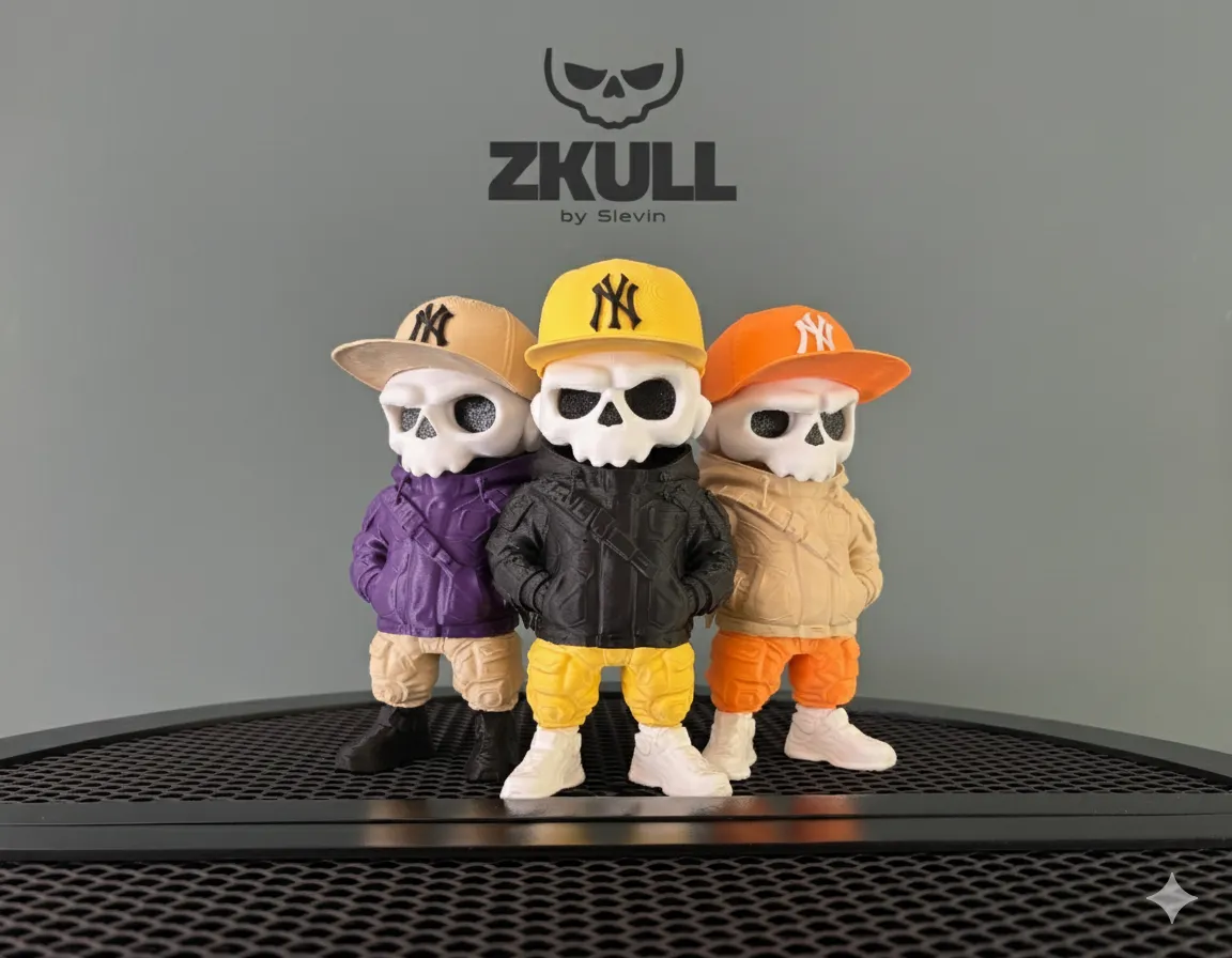 Urban Ghost – Multi-Part Skull Toy (ZKULL) - Free 3D Print Model ...
