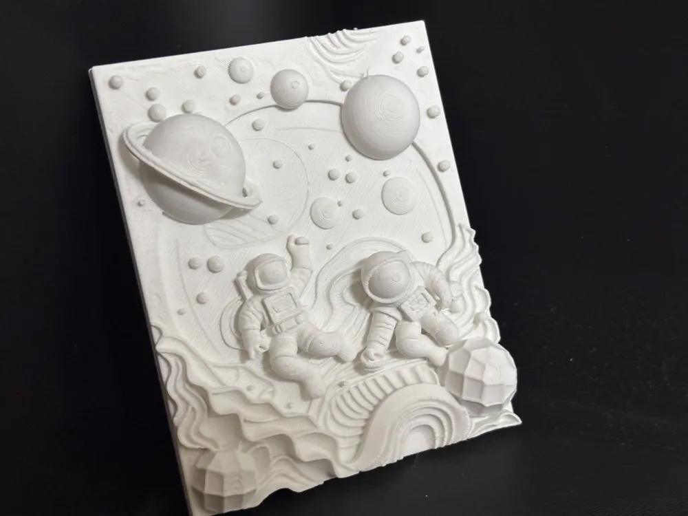 Hyperdimensional Interstellar Cosmic Astronaut Stone Carving Painting ...