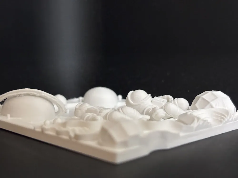 Hyperdimensional Interstellar Cosmic Astronaut Stone Carving Painting ...