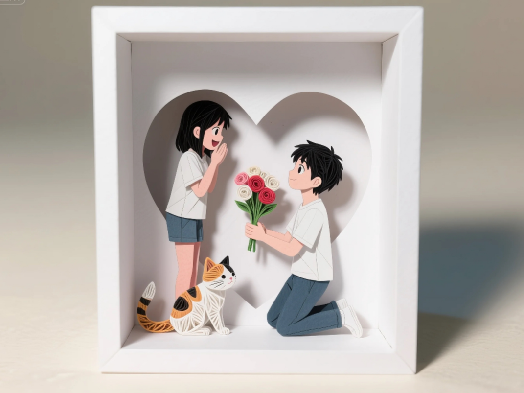 Qixi Festival Confession Small Square Box Print in Place for A1 mini by ...