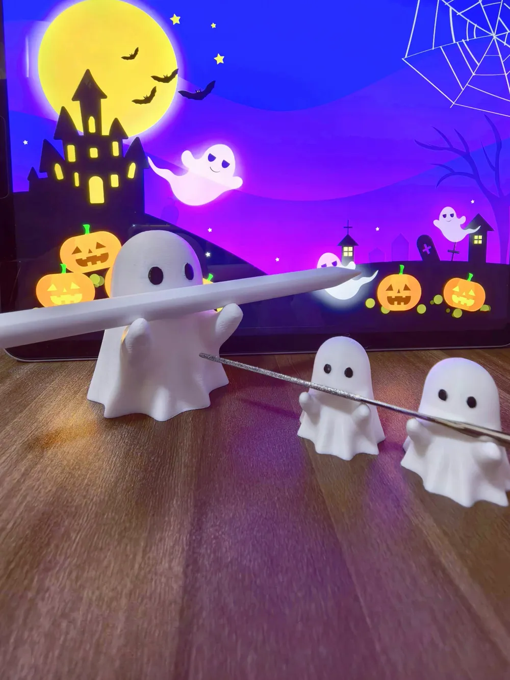 Creative Ghost Pen Holder Organizer Halloween Decoration - Free 3D ...
