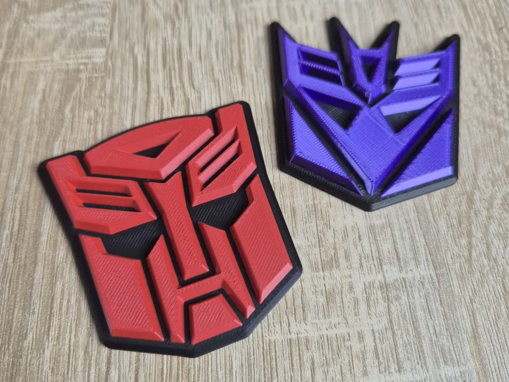 Autobot / Decepticon badge, 3D - Free 3D Print Model - MakerWorld