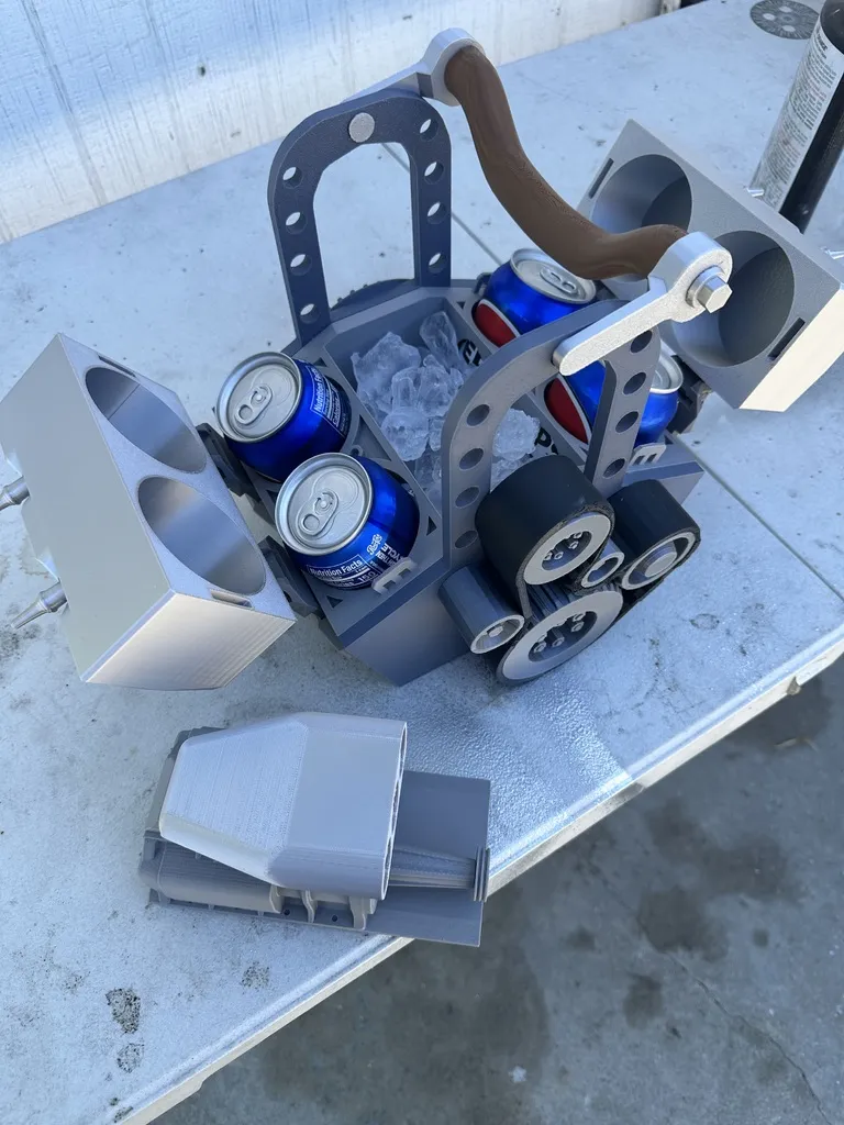 4 Cylinder Drink can cooler Remixed by Laser Assassin MakerWorld: Download Free 3D Models