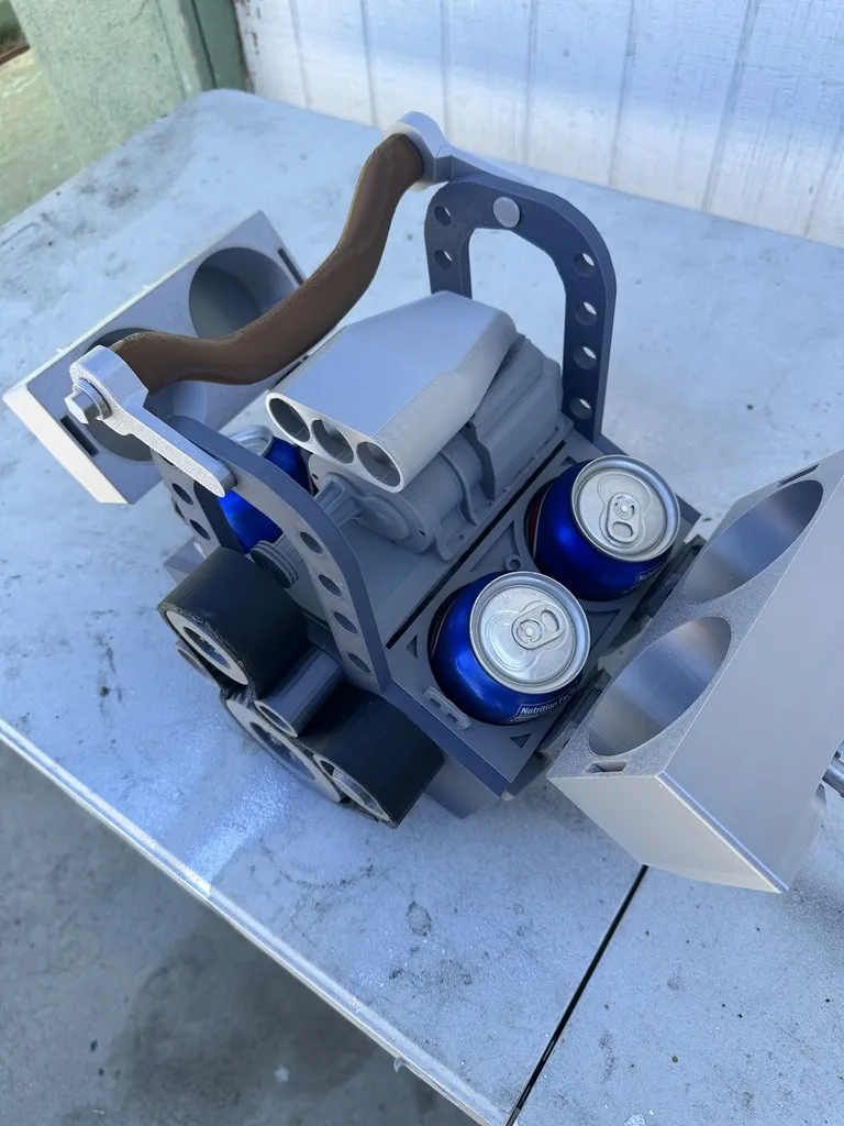 4 Cylinder Drink can cooler Remixed by Laser Assassin MakerWorld: Download Free 3D Models