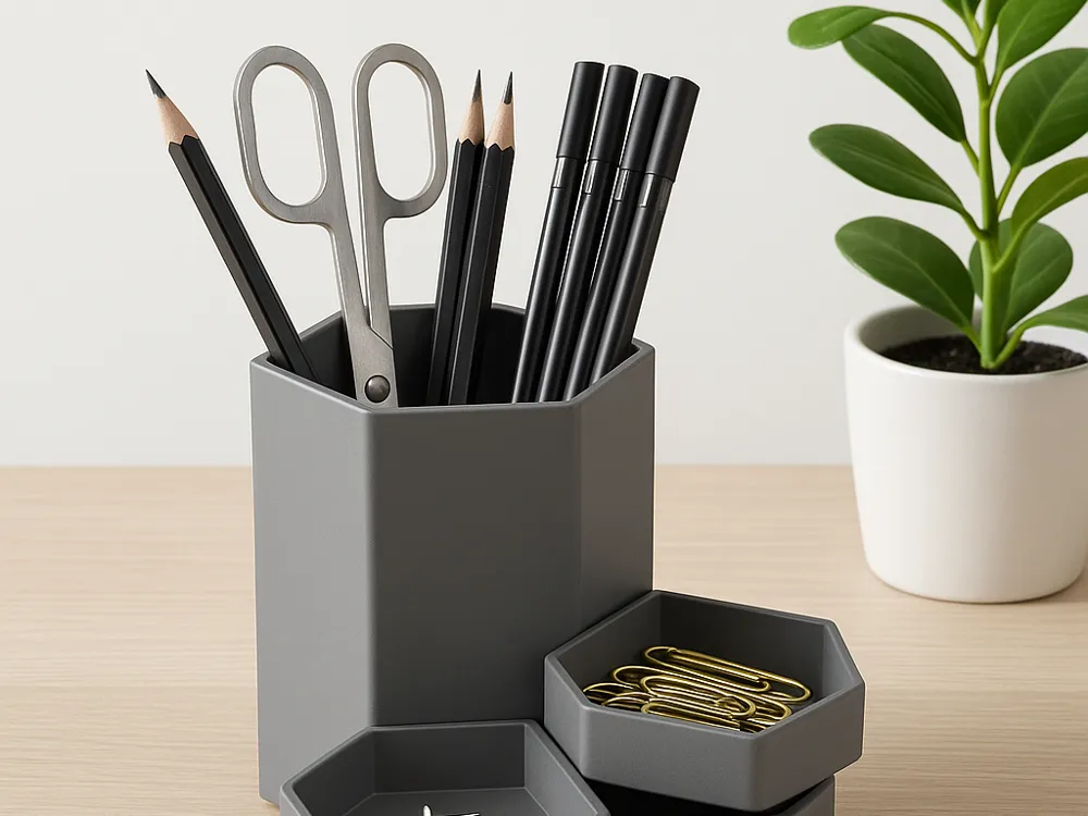 Stackable Desktop Organizer - Free 3D Print Model - MakerWorld
