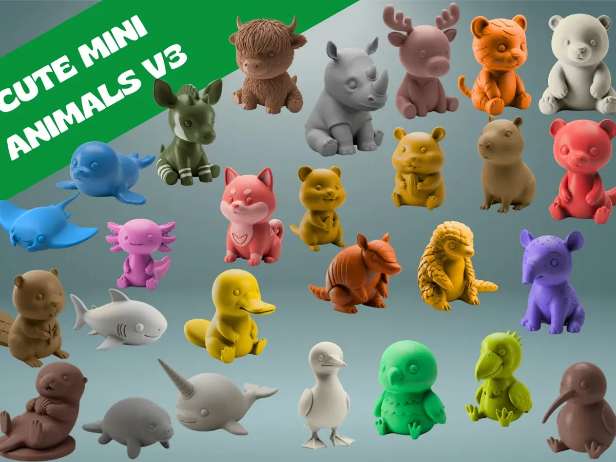 Cute Mini animals by Mike MakerWorld: Download Free 3D Models