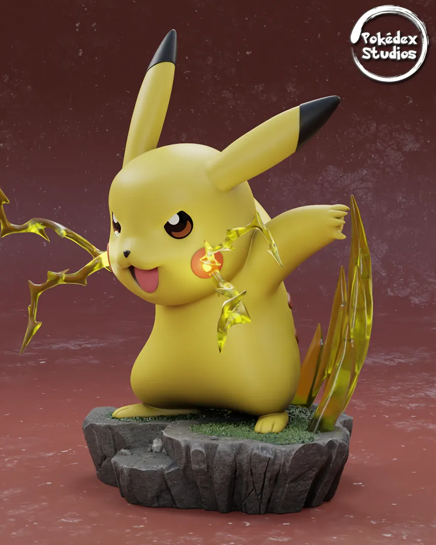 Pokedex Studios - 2 Pikachu statuettes Remixed by DimensionX Lab ...