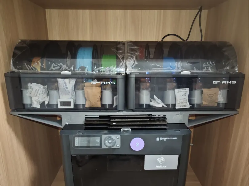 Dual AMS Shelf for Bambu X/P Series - Dual AMS Stack - Free 3D Print ...