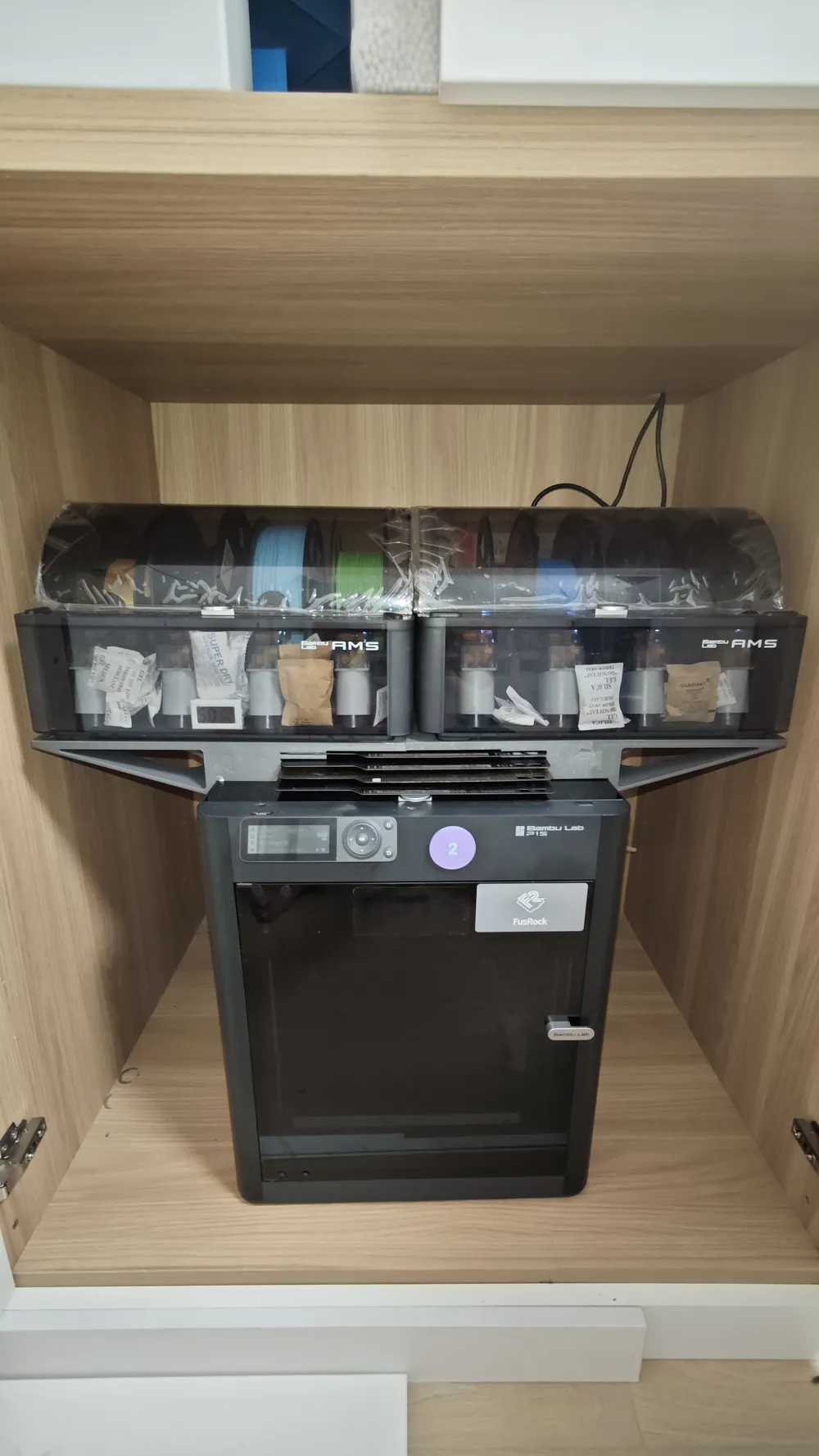 Dual AMS Shelf for Bambu X/P Series - Dual AMS Stack - Free 3D Print ...