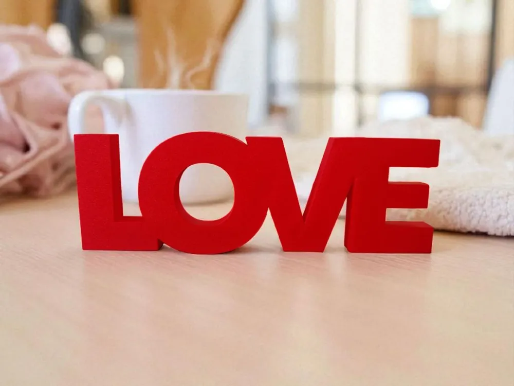 LOVE freestanding text by stampho3d MakerWorld: Download Free 3D Models