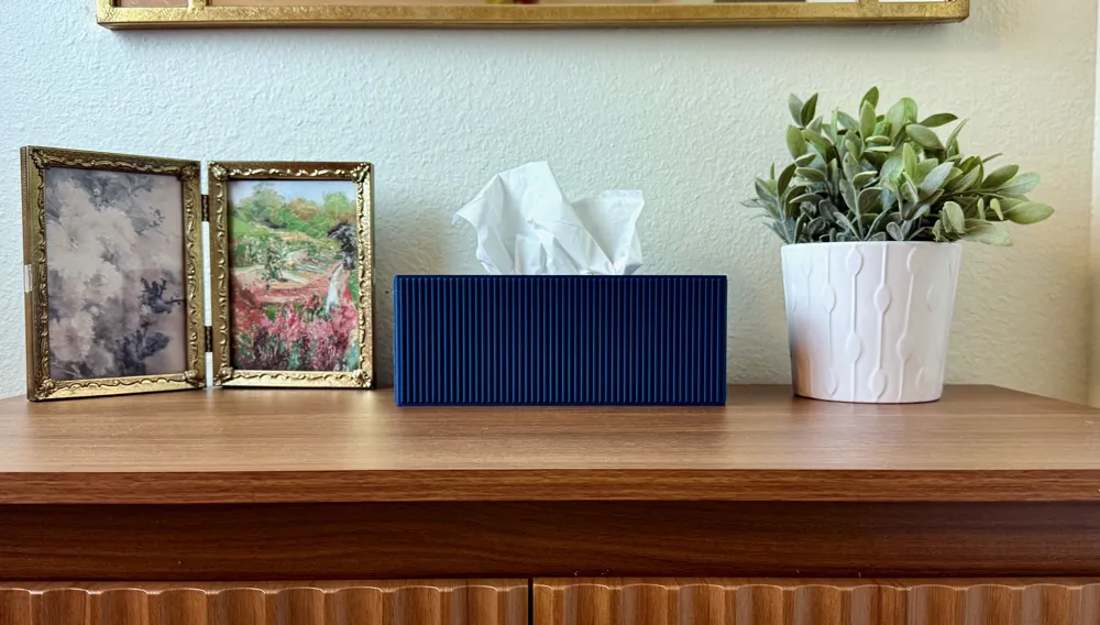 Ribbed Tissue box cover - Free 3D Print Model - MakerWorld