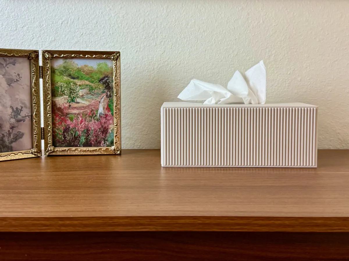 Ribbed Tissue box cover - Free 3D Print Model - MakerWorld