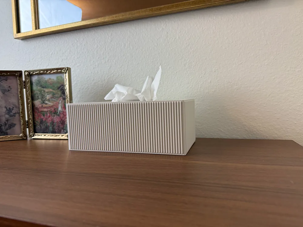 Ribbed Tissue box cover - Free 3D Print Model - MakerWorld