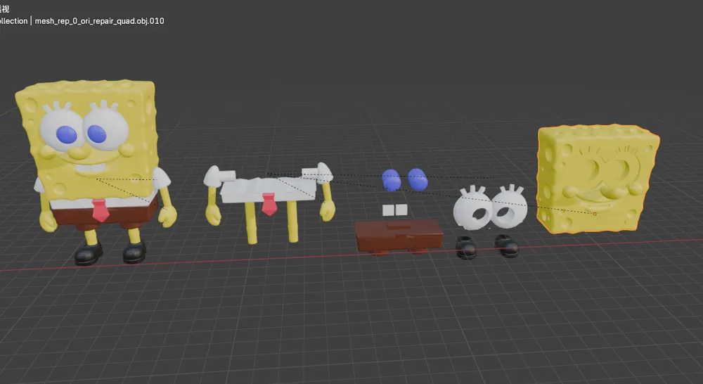 Multicolor SpongeBob - Disassembled - No AMS needed - Fridge magnet by ...