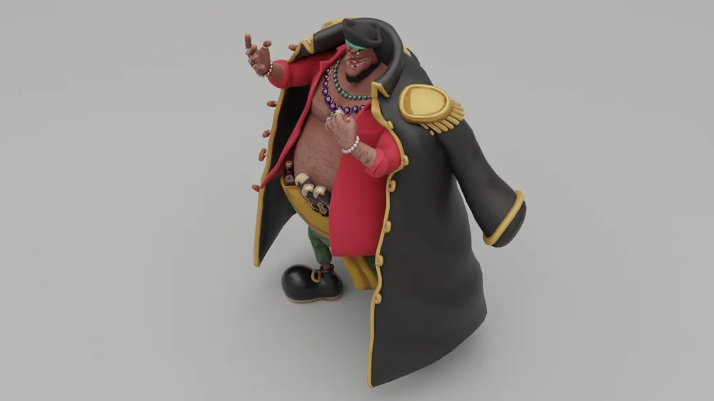 Blackbeard Fan Art Figure – One Piece Decor by Donna-321 MakerWorld ...