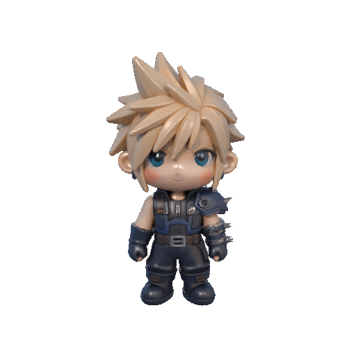 Final Fantasy VII: Cloud by 自然羽 MakerWorld: Download Free 3D Models