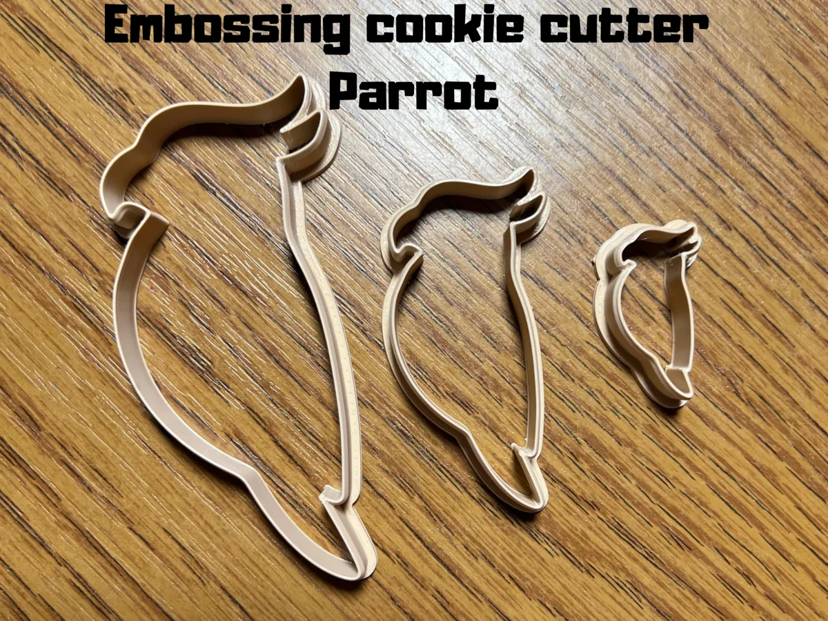 Cookie cutter parrot (3 sizes) by POTEMATE MakerWorld: Download Free 3D ...