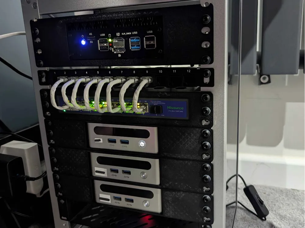 Custom Vented Mini Rack Shelf (10 & 6 Inch Racks) - Free 3D Print Model ...