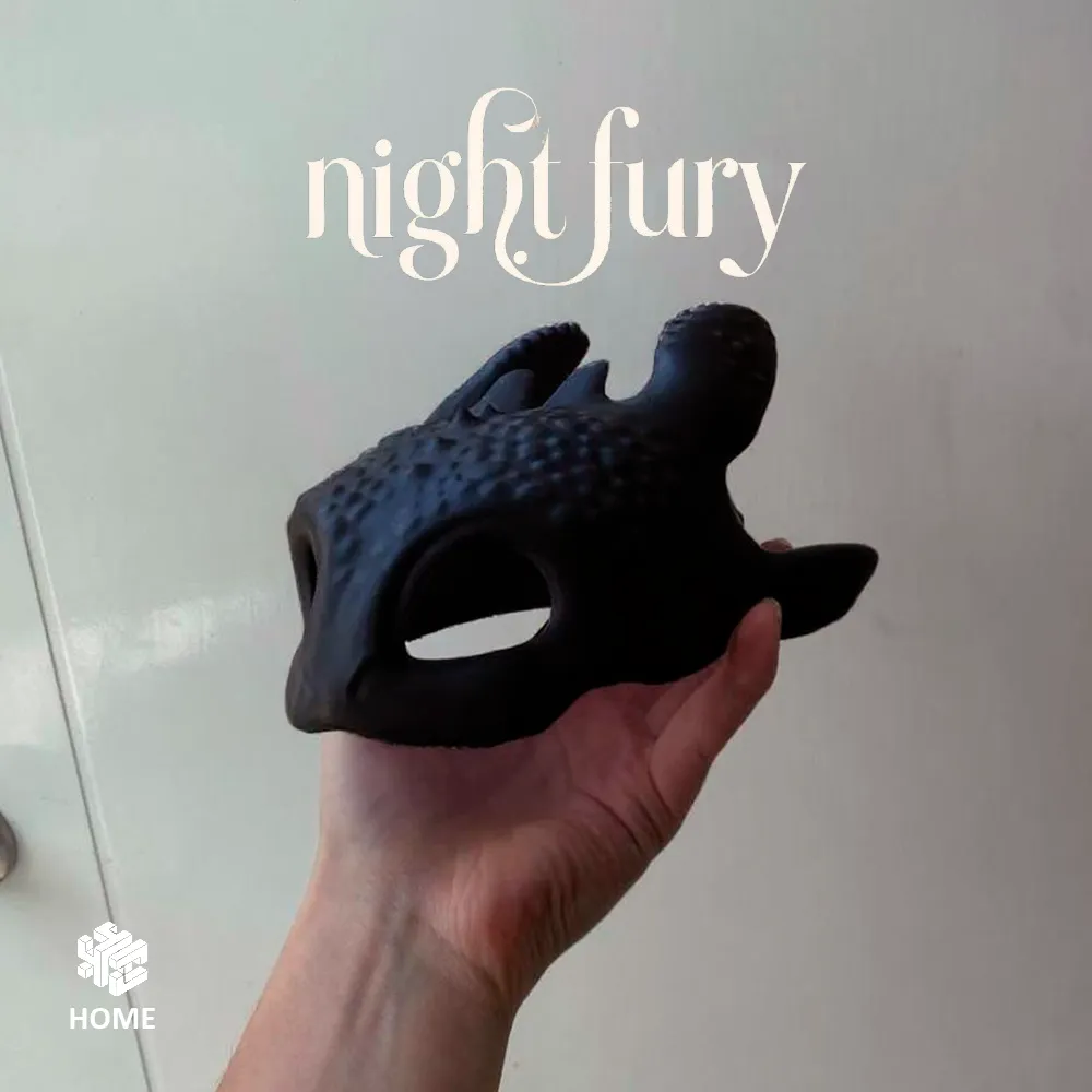 Night Fury Dragon Mask – Fantasy Home Décor - Free 3D Print Model ...