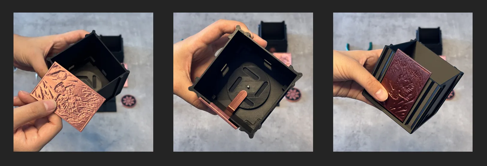 Deck Box with Sliding Panel Lock (MTG Commander) - Free 3D Print Model ...