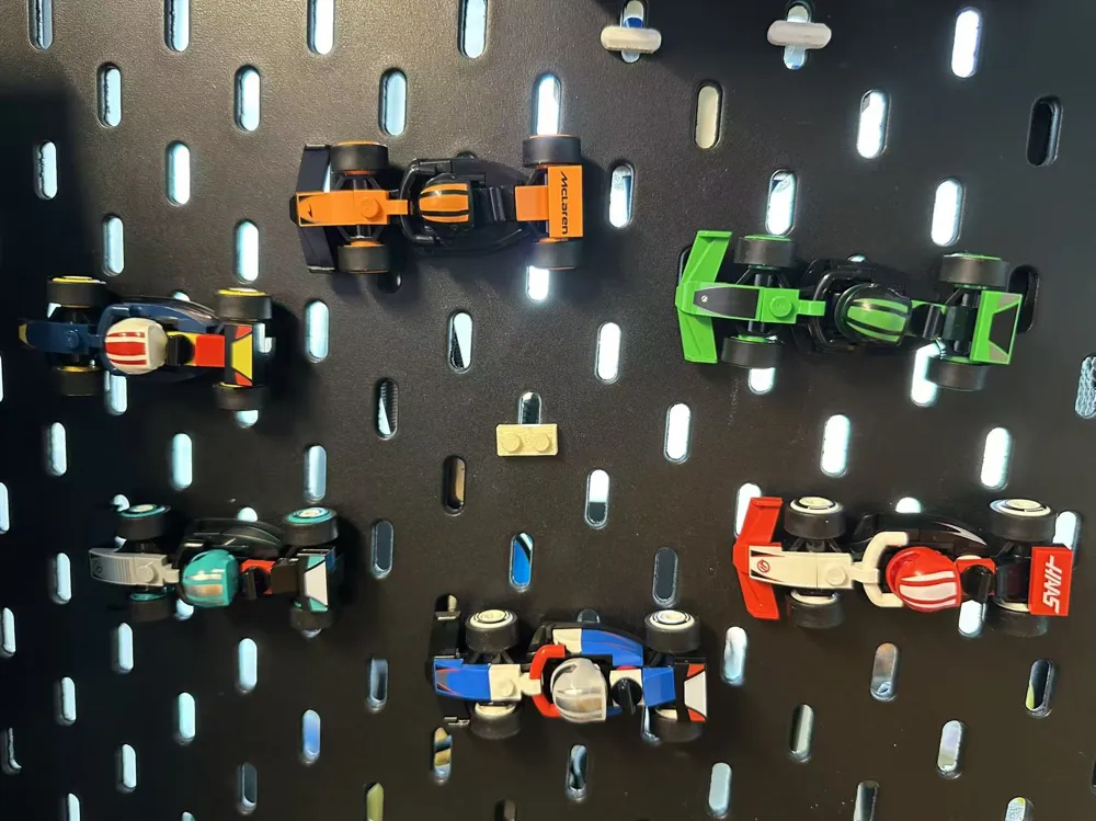 Lego Mini F1 Hanging Accessories for IKEA Pegboard by Atom MakerWorld ...