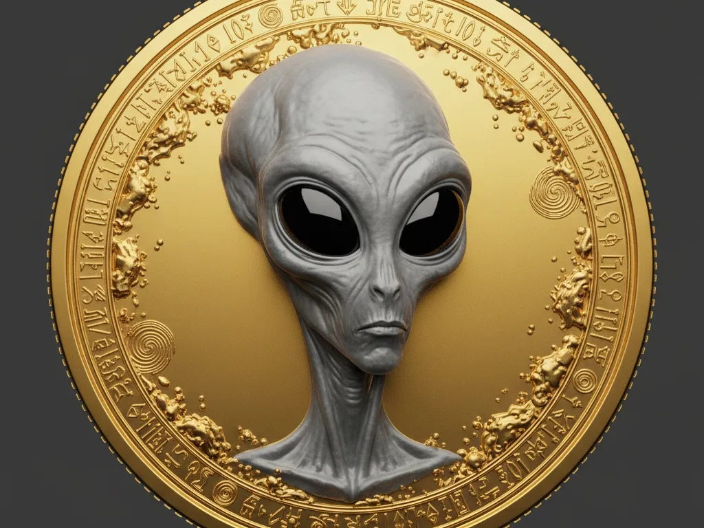 Gray Alien Coin/Medal - Free 3D Print Model - MakerWorld