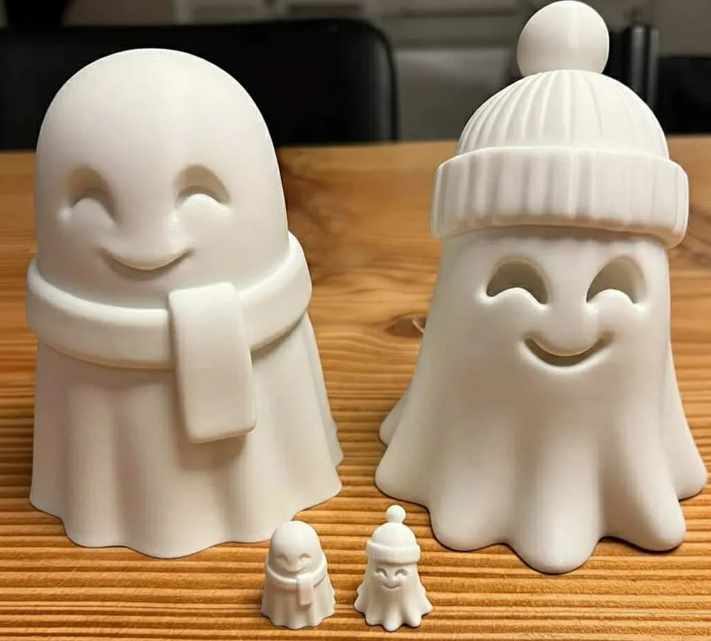 Cute Halloween ghosts - 5 cute and chunky ghosts - Free 3D Print Model ...