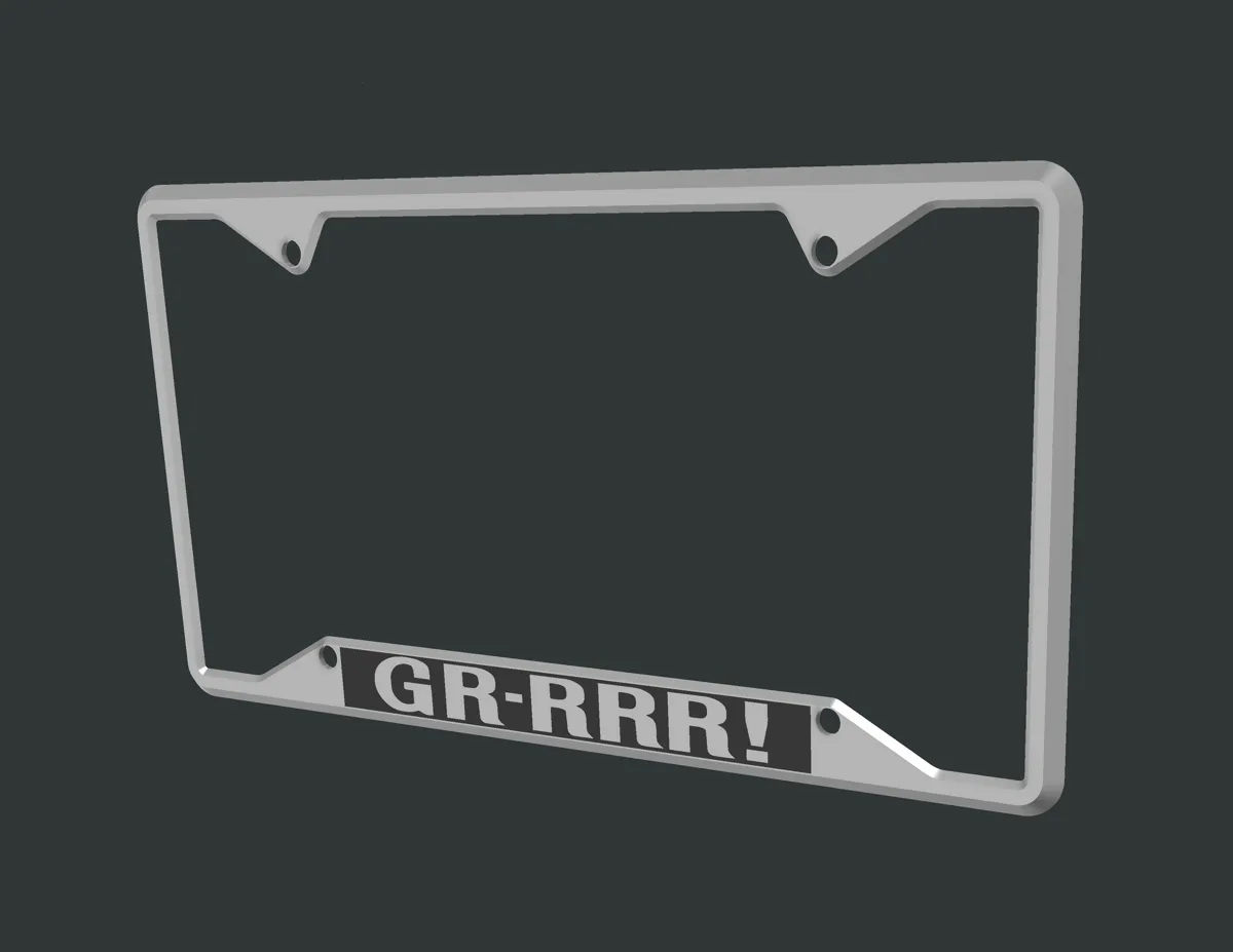 GR-RRR! - GTO License Plate Frame by gleonard3 MakerWorld: Download ...