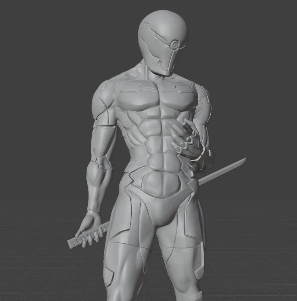 等身大グレイ・フォックス（サイボーグ忍者）メタルギアソリッド 作成者： Ryan @ TheMajinLab MakerWorld：無料3Dモデルをダウンロード