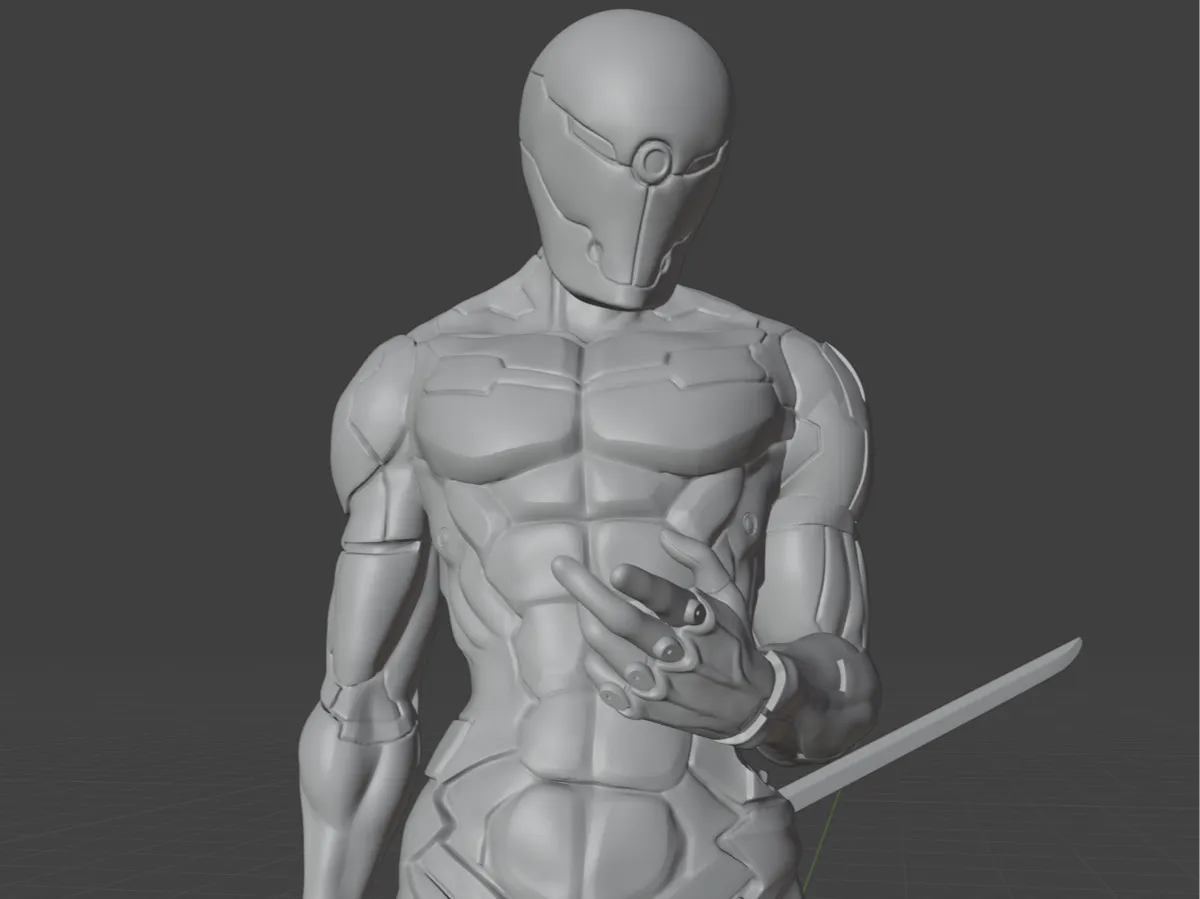 等身大グレイ・フォックス（サイボーグ忍者）メタルギアソリッド 作成者： Ryan @ TheMajinLab MakerWorld：無料3Dモデルをダウンロード