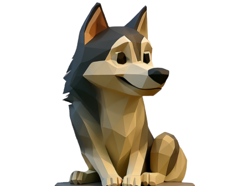 Alaska - Low Poly - Sitting by user_3517742356 MakerWorld: Download ...