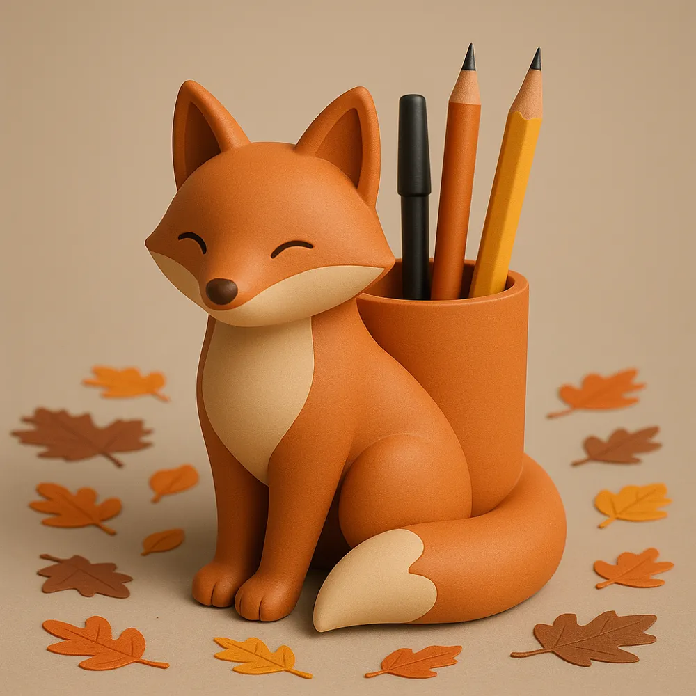 Fox Pen Holder by hyperZ MakerWorld: Download Free 3D Models
