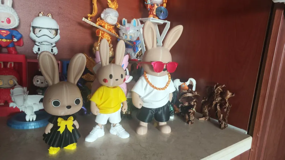 Fashion Rabbit Family - Little Sister Rabbit by pandabear MakerWorld ...