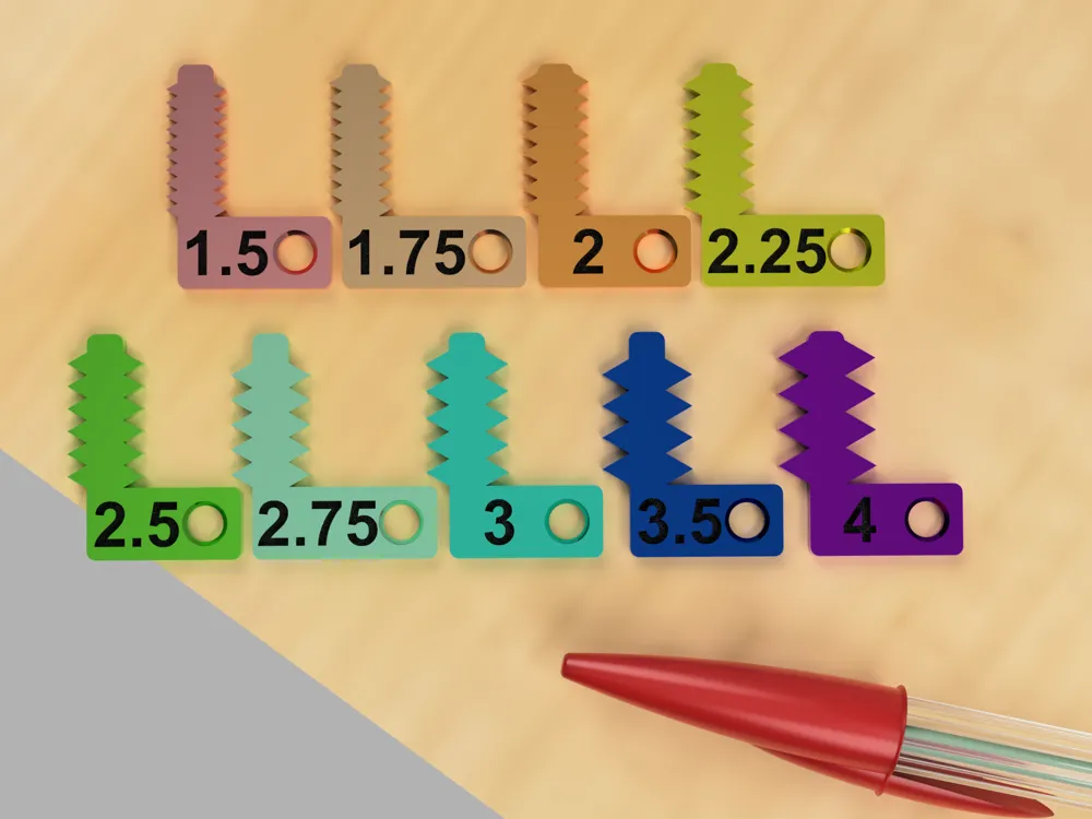 Metric Thread Pitch Gauges - Free 3D Print Model - MakerWorld