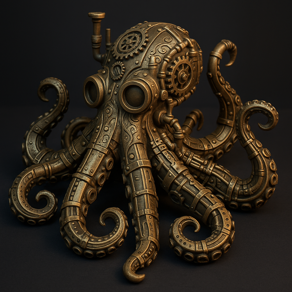 Mechanical Octopus Sculpture by infinimorph_eni MakerWorld: Download ...