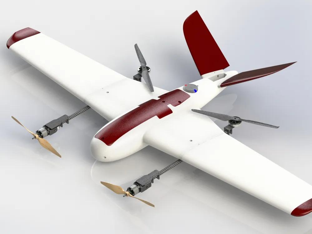 UAV Fixed Wing VTOL Remixed by user_3388280156 MakerWorld: Download ...