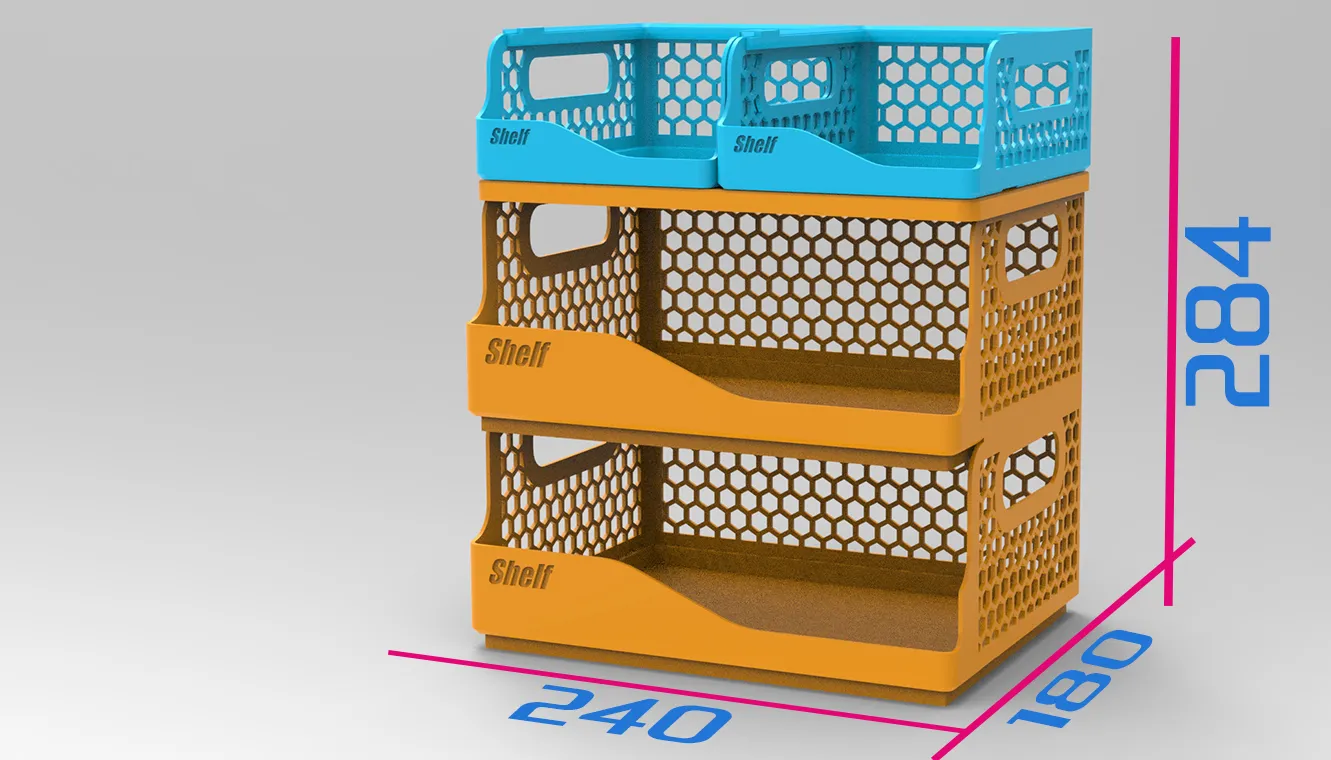 Desktop multi-layer stackable storage basket for desk, office ...