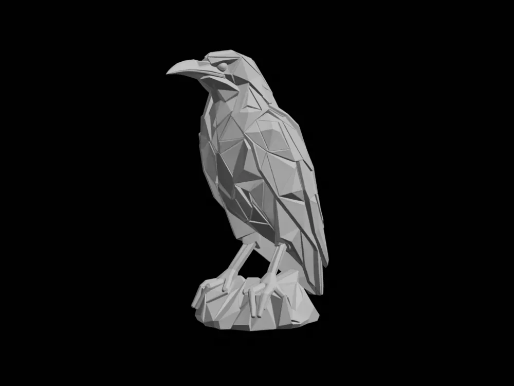 Realistic 3D Printed Crow Bird Sculpture by H3iD3R MakerWorld: Download ...