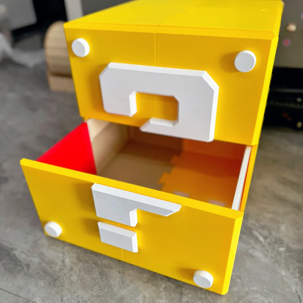 Super Mario Question Block Nightstand - Free 3D Print Model - MakerWorld